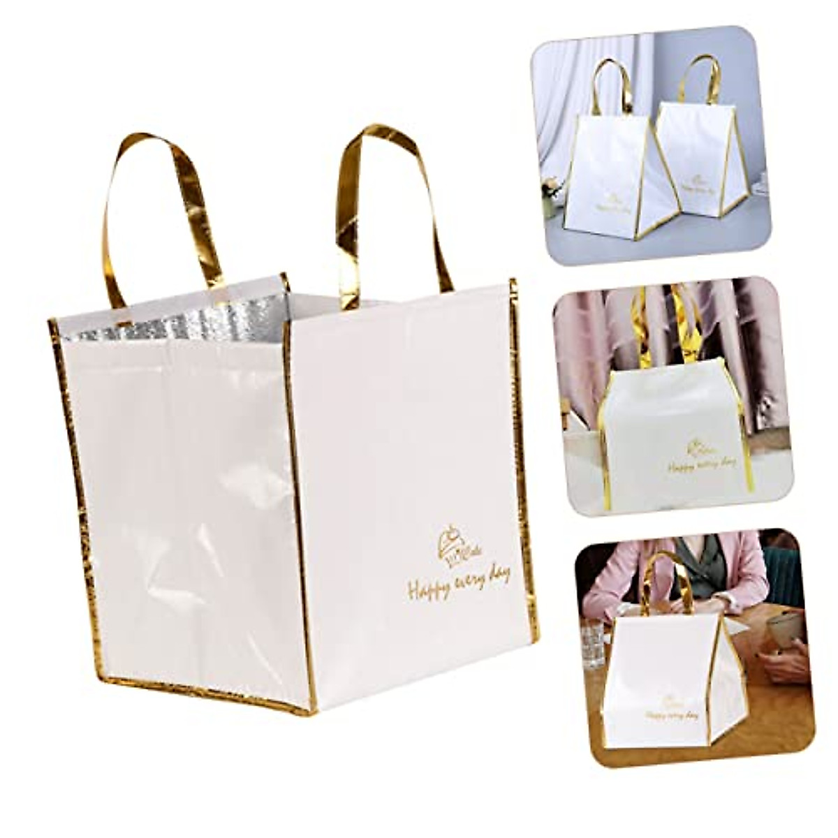 Baluue Packing Cold Insulation Portable Canvas Tote Catering Cake Bag Grocery Bags Reusable Shopping Bags Plastic Cooler Plastic Lunch Box Plastic Bag Delivery Bag Heat Insulated Bag
