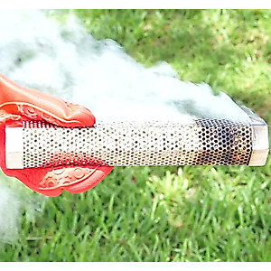 LIZZQ Premium Pellet Smoker Tube 12 inches - 5 Hours of Billowing Smoke - for Any Grill or Smoker, Hot or Cold Smoking - An Easy and Safe Way to Provide Smoking - Free eBook Grilling Ideas and Recipes