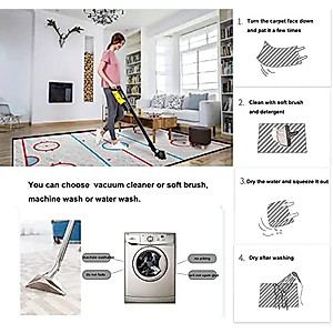 Modern Abstract Mid Century Geometry Area Rug, Boho Abstract Art Print Indoor Carpet, Rugs Floor Carpet, Indoor Non-Slip Rug for Room Sofa Living Room Mat Bedroom Home Decor 6 x 4ft