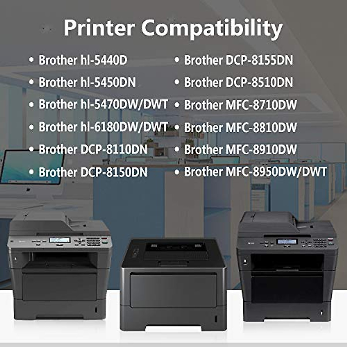 TN-750 TN750 High Yield Toner Cartridge Replacement for Brother TN-750 Toner HL-5440D 5450DN 5470DW 6180DW DCP-8110DN 8150DN 8155DN 8510DN MFC-8710DW Printer Ink (1 Pack Black)