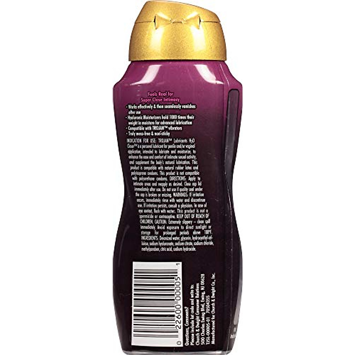 TROJAN Lubricants Water Based H2O Closer Personal Lubricant, 5.5 oz.