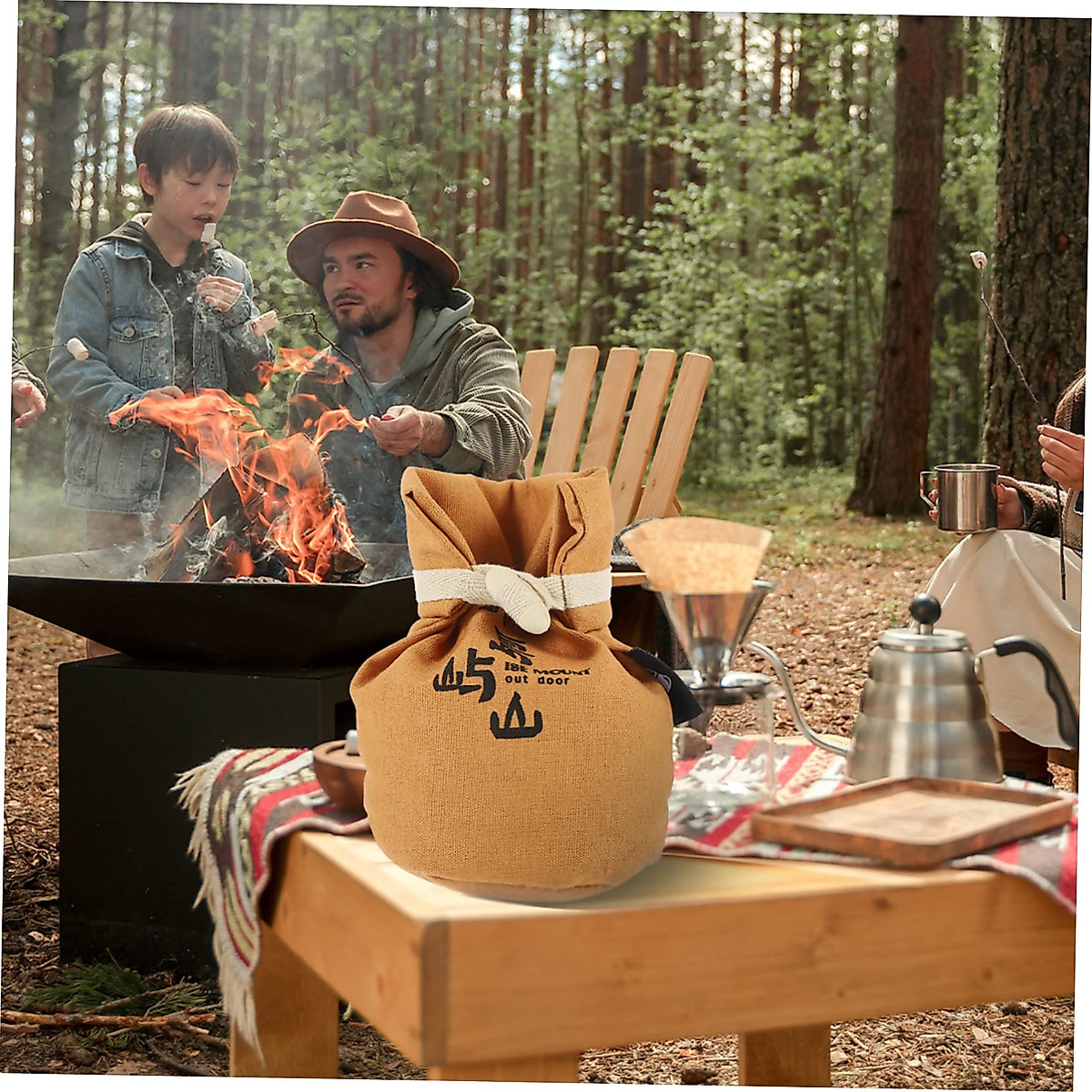 CIMAXIC Large Capacity Canvas Drawstring Bag for Camping and Storage Multi Purpose Rice and Grain Holder Muslin Style for Outdoor Adventures and Picnics