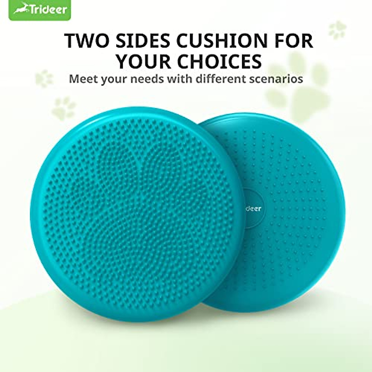 Trideer Inflated Wobble Cushion - Wiggle Seat for Sensory Kids(Multiple Colors), Core Balance Disc (Extra Thick), Flexible Seating for All Age(Office & School & Home)