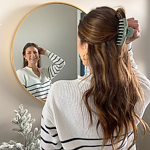 Lolalet 8 Colors Hair Clips Claw Clips Hair Claw Clips, 2 Styles Nonslip Medium Large Jaw Clip for Women Girls, 4 Square Matte and 4 Bright Acrylic Hair Clamps for Thick Thin Fine Long Hair -Style A