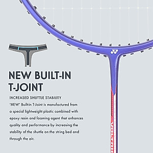 YONEX Voltric Lite 25i Graphite Strung Badminton Racket with Full Racket Cover (Blue) | for Intermediate Players | 77 Grams | Maximum String Tension - 30lbs