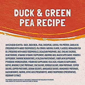 Natural Balance Limited Ingredient Adult Grain-Free Dry Cat Food, Reserve Duck & Green Pea Recipe, 10 Pound (Pack of 1)