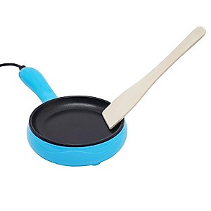 ZXTINGSHOP 6 Inch Frying Pan - 450W Nonstick Electric Skillet Fry Pan, Mini Frying Pan Egg Pan, 180°C/356°F, Blue