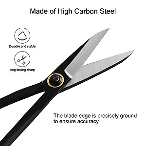 Qnbes Satsuki Bonsai Scissors 205mm, Professional Japanese Bonsai Garden Tools, Gardening Pruning Shears for Bonsai Trimming and Arranging Flowers