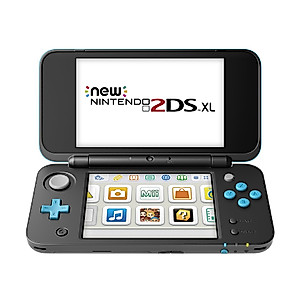 New Nintendo 2DS XL - Black + Turquoise With Mario Kart 7 Pre-installed - Nintendo 2DS (Renewed)