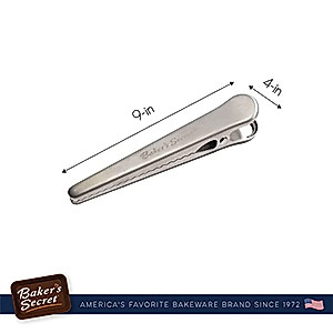 Baker's Secret - 4pcs Stainless Steel Bag Clip Set, Heavy Duty Chip Clips Set