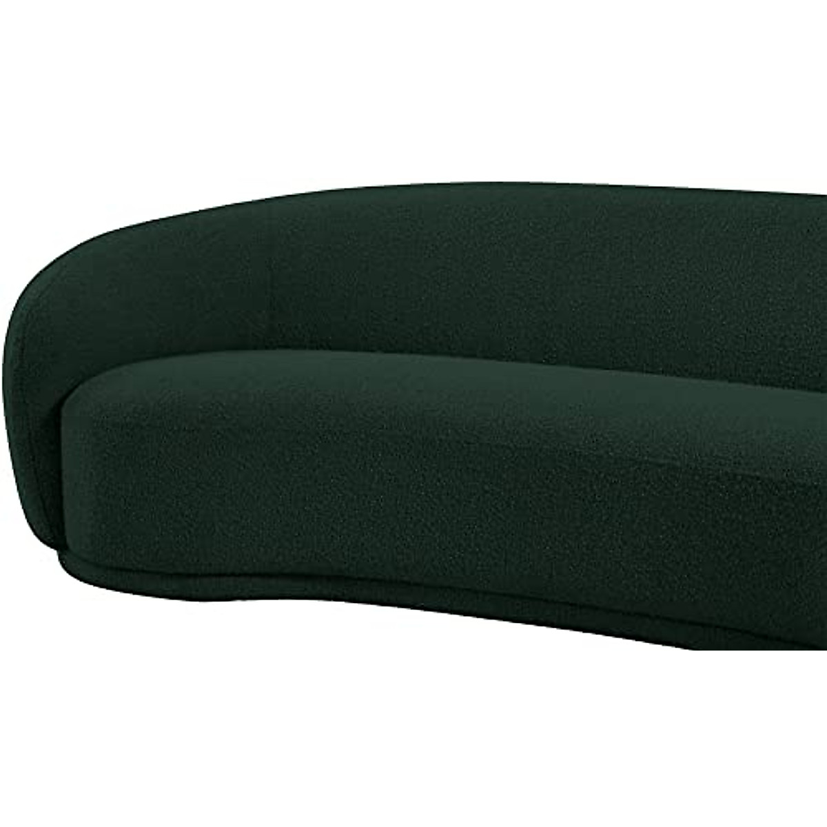 Meridian Furniture 693Green-S Hyde Collection Modern | Contemporary Boucle Fabric Upholstered Sofa, Green, 89.5" W x 38" D x 27.5" H