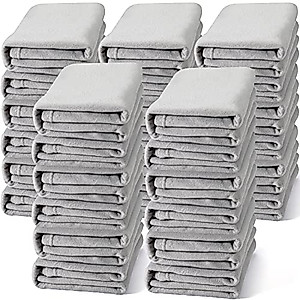 30 Pieces Soft Fleece Throw Blanket Grey Cozy Bulk Blanket 50 x 60 Inches Comfy Fleece Blanket for Home Office Wedding Gifts Outdoor Travel Use