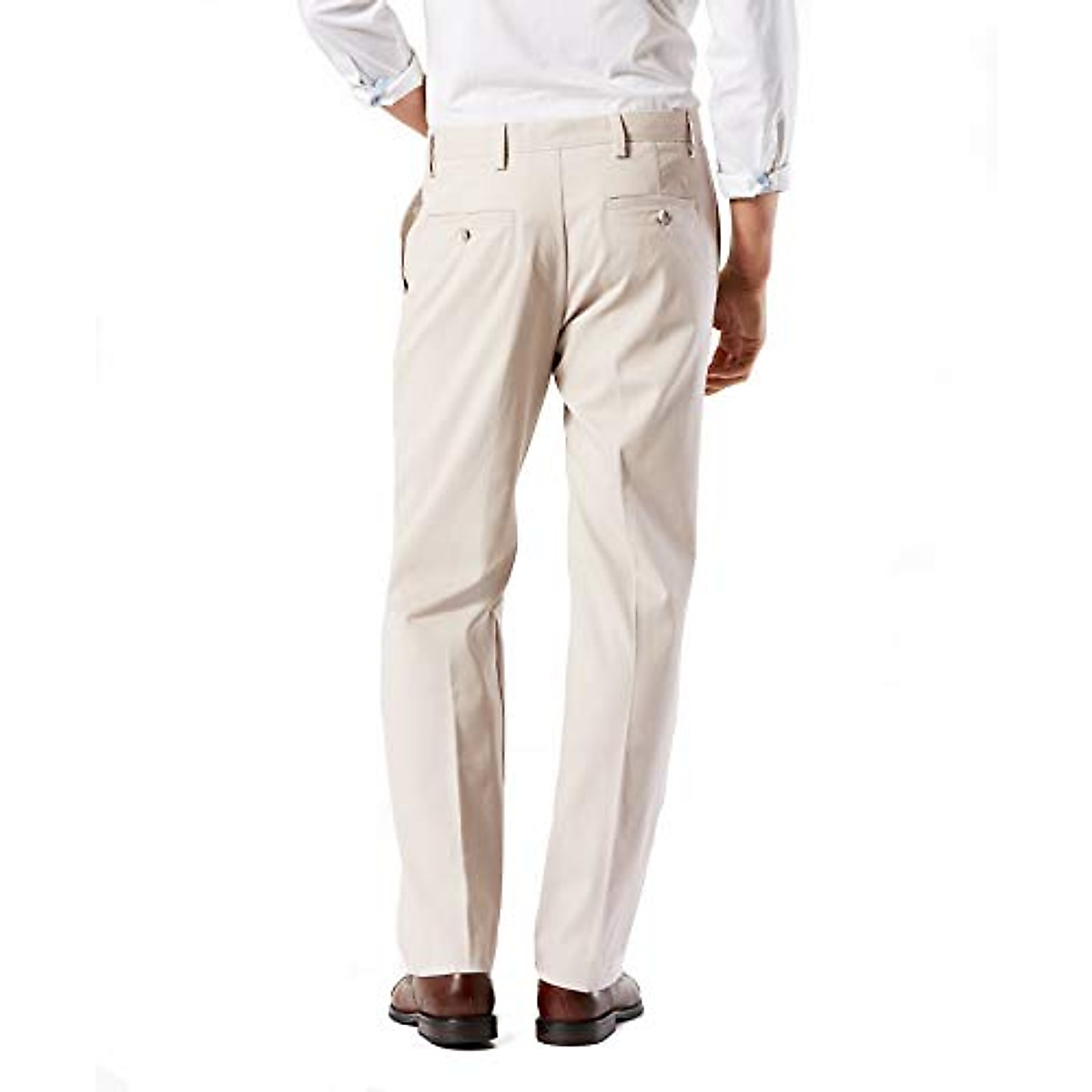 Dockers Men's Classic Fit Easy Khaki Pants-Pleated (Standard and Big & Tall), Cloud, 36W x 34L