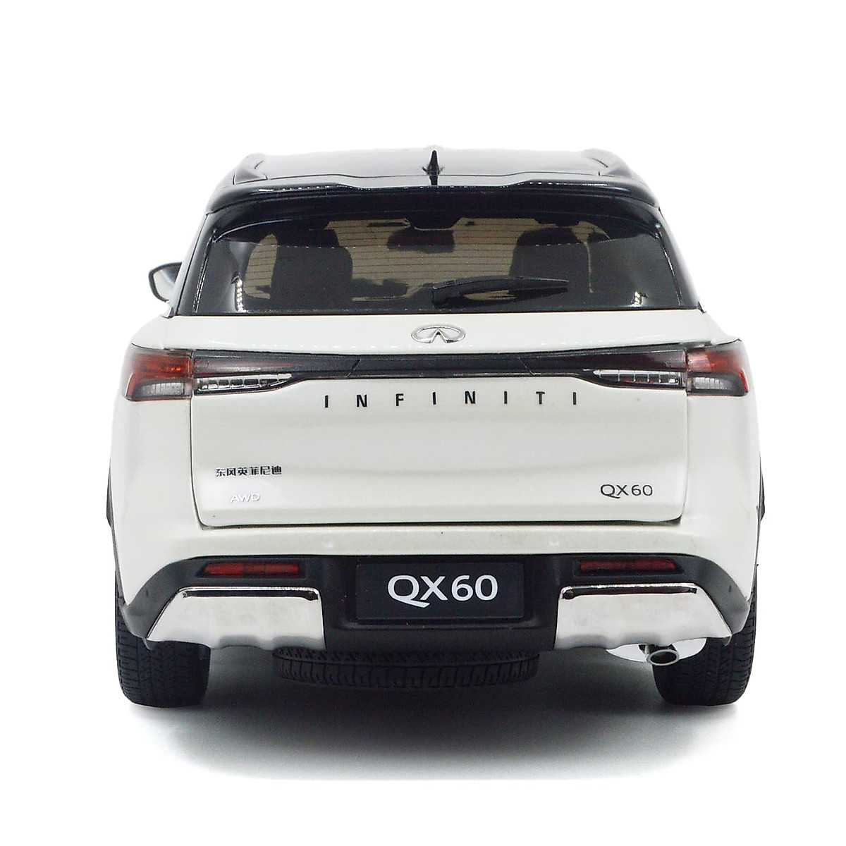 Paudi Model 1/18 Scale Diecast Cars 2022 Infiniti QX60 Model Car For Adults Collection White