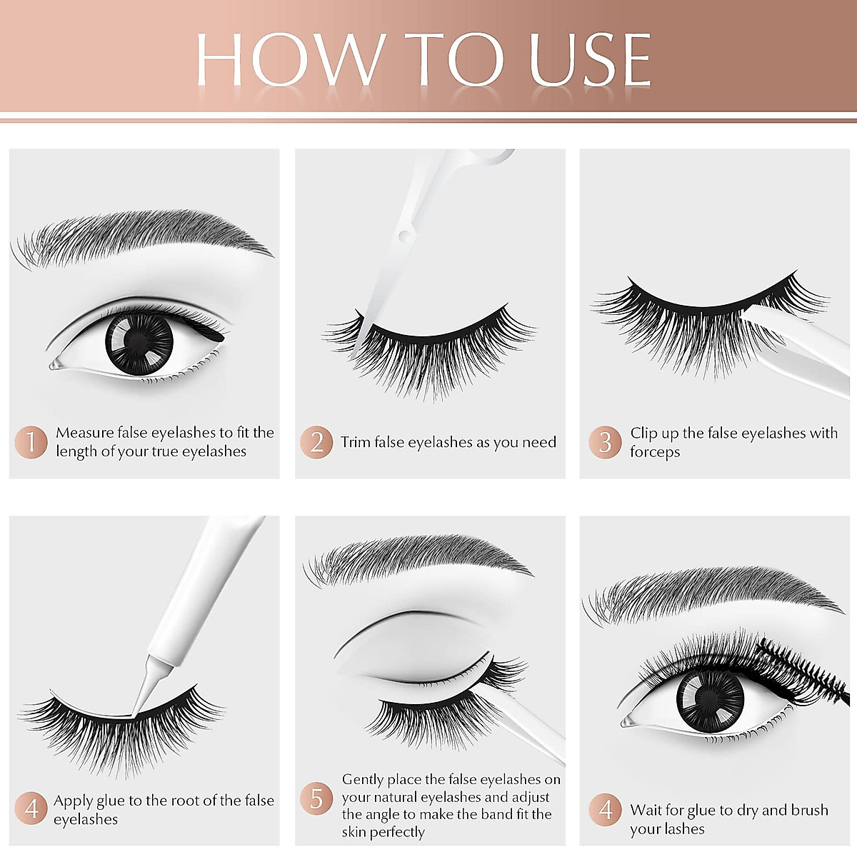 Leelosp 80 Boxes Bulk Mink Lashes 10 Styles Wholesale False Fluffy Eyelashes Volume Lashes 12-20 mm Fake Lashes with 80 Lash Brush Mixed Natural Look 3D Lash