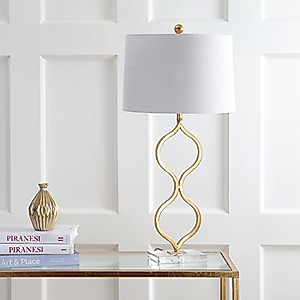 JONATHAN Y JYL3028A Levi 31.5" Metal/Crystal LED Table Lamp Contemporary Transitional Bedside Desk Nightstand Lamp for Bedroom Living Room Office College Bookcase LED Bulb Included, Gold Leaf