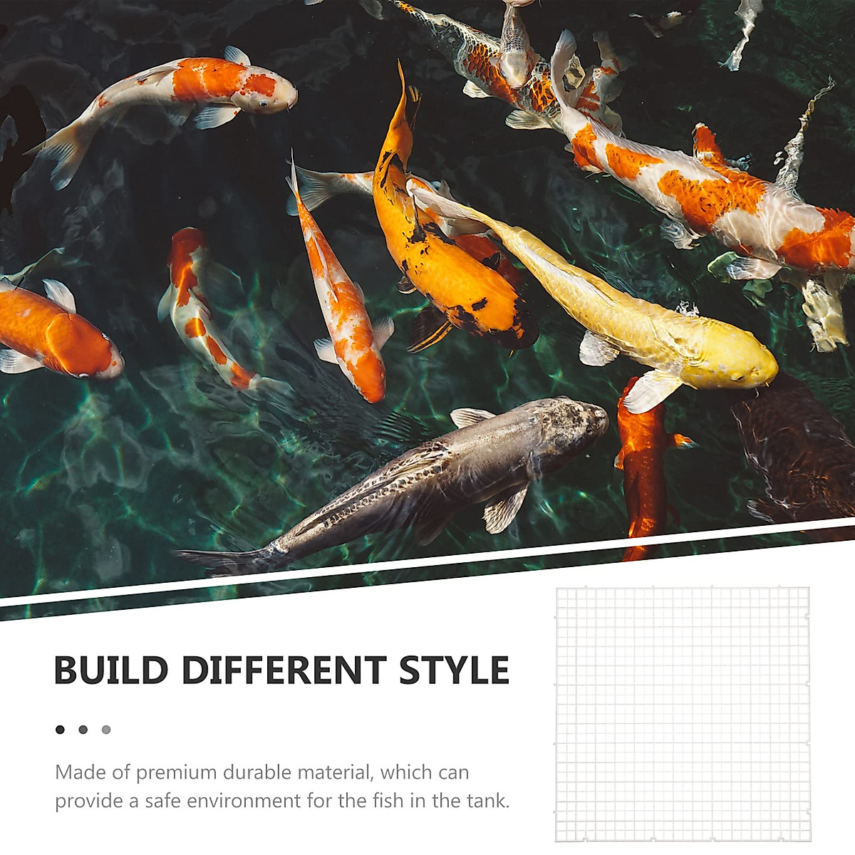 Kichvoe 6pcs Fish Tank Divider Grid Aquarium Grid Dividers Fish Tank Divider Plates Mesh Divider Aquarium Supplies Fish Tank Grid Divider Bottom Partition Net Aquarium Bottom Divider