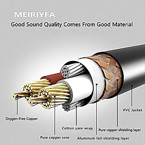 MEIRIYFA XLR Male to 2 Phono RCA Plug Adapter Y Splitter Patch Cable, XLR Male 3 Pin to Dual RCA Male Plug Stereo Audio Cable Connector(1.5M) (XLR Male to 2RCA)
