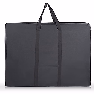 JJRING Art Portfolio Case, Wire Framed Nylon Portfolio Tote, Art Storage Bag in 37 Inches by 28 Inches, Great Art Carrying Bag for Artworks, Posters, Drawings, Prints(Black)