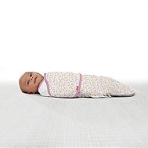 SwaddleMe Luxe Whisper Quiet Swaddle – Size Small/Medium, 0-3 Months, 2-Pack (You Are My Sunshine) Extra-Soft Newborn Swaddle Wrap With Silent Fabric Closure and Bottom Zipper for Diaper Changes
