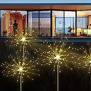 Christmas Lights,Solar Led Lights, Outdoor Lawn Fireworks Lighting, Waterproof Fairy Lights, Suitable for Home Garden Christmas Decor, 150Leds 50Strings