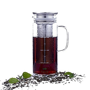 BTaT- Cold Brew Coffee Maker, 1 Quart,32 oz Iced Coffee Maker, Iced Tea Maker, Airtight Cold Brew Pitcher, Coffee Accessories, Cold Brew System, Cold Tea Brewing, Coffee Gift