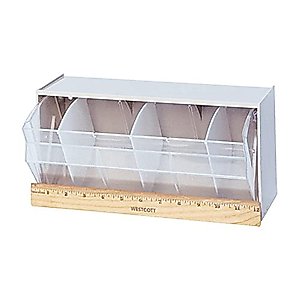 Quantum QTB410 Clear 5-1/4-Inch by 11-7/8-Inch by 5-15/16-Inch Tip Out Bin System, Gray