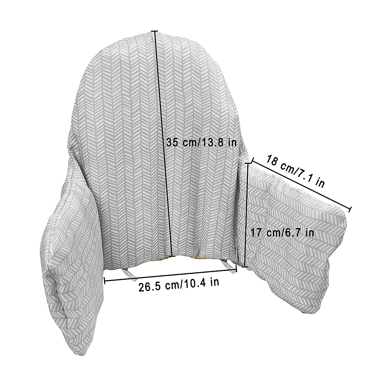 High Chair Cushion, for IKEA High Chair Cushion, Cushion High Chair, for IKEA Highchair Cushion for IKEA Antilop Highchair, Built-in Inflatable Cushion, Baby Sitting More Comfortable (gray Stripes)