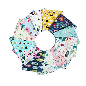 Womens Girls Cute Handkerchiefs 100% Soft Cotton Floral Handkerchief Hankies 6PCS