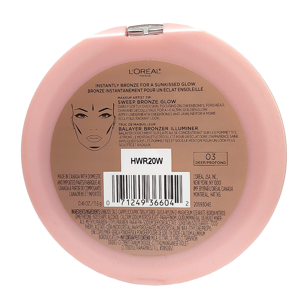 L’Oréal Paris Cosmetics True Match Lumi Bronze It Bronzer For Face And Body, Deep, 0.41 Fluid Ounce