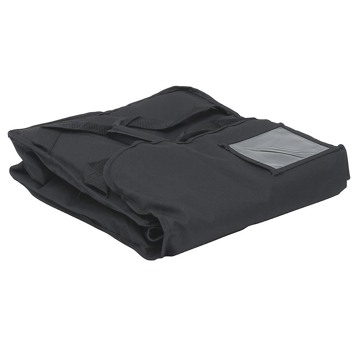 HUBERT Insulated Pizza Delivery Bag Black Nylon Side Loading g - 16" L x 16" W x 10" H