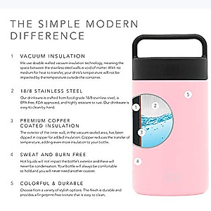 Simple Modern Food Jar Thermos for Hot Food | Reusable Stainless Steel Vacuum Insulated Leak Proof Lunch Storage for Smoothie Bowl, Soup, Oatmeal | Provision Collection | 12oz | Blush