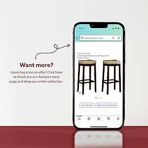 Linon Betsy Espresso Backless 25" Counter Stools Set of Two, Espresso Stools