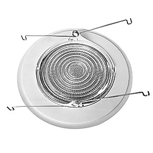6" White Metal Shower Trim with Fresnel Glass Lens - for Wet Locations - for 6" Recessed Can Lights - UL Listed (White-Fresnel (4-Pack))
