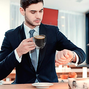 Premium Espresso Cups – Set of 2 Double-Wall Insulated 5oz Espresso Glasses, Savour the Flavor and Aroma of your Favorite Espresso in Stylish Espresso Cups