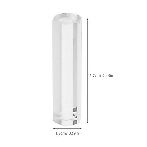 Baluue Optical Glass Hexagonal Prism for Teaching Light Spectrum Physics and Photo Photography Cylindrical Prism for School