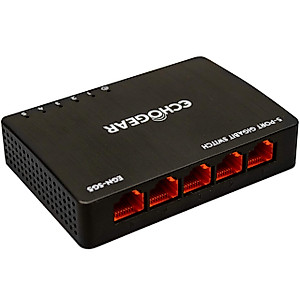 Echogear 5 Port Gigabit Ethernet Switch - Plug & Play Unmanaged Switch with Auto-Negotiation, Full Duplex Control, & Auto MDI/MDI-X - Expand Your Network with 5 10/100/1000 Ethernet Ports