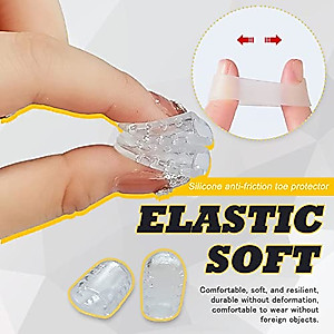 10PCS Silicone Anti-Friction Toe Protector, 2023 New Silicone Breathable Toe Covers, Soft Clear Silicone Little Toe Sleeve Protectors Caps Guards for Men Women