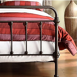 Giselle Antique Dark Bronze Graceful Lines Victorian Iron Metal Bed (Full Size)