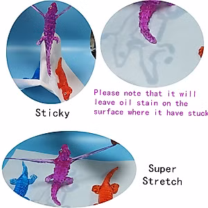 5Pack Super Stretch Sticky Dinosaur Mochi Squishy Toys,Soft Stress Relief Fidget Toys, Goodie Bag Stuffers,Classroom Prizes,Birthday,Party Favors(5 Colors,Style Random)