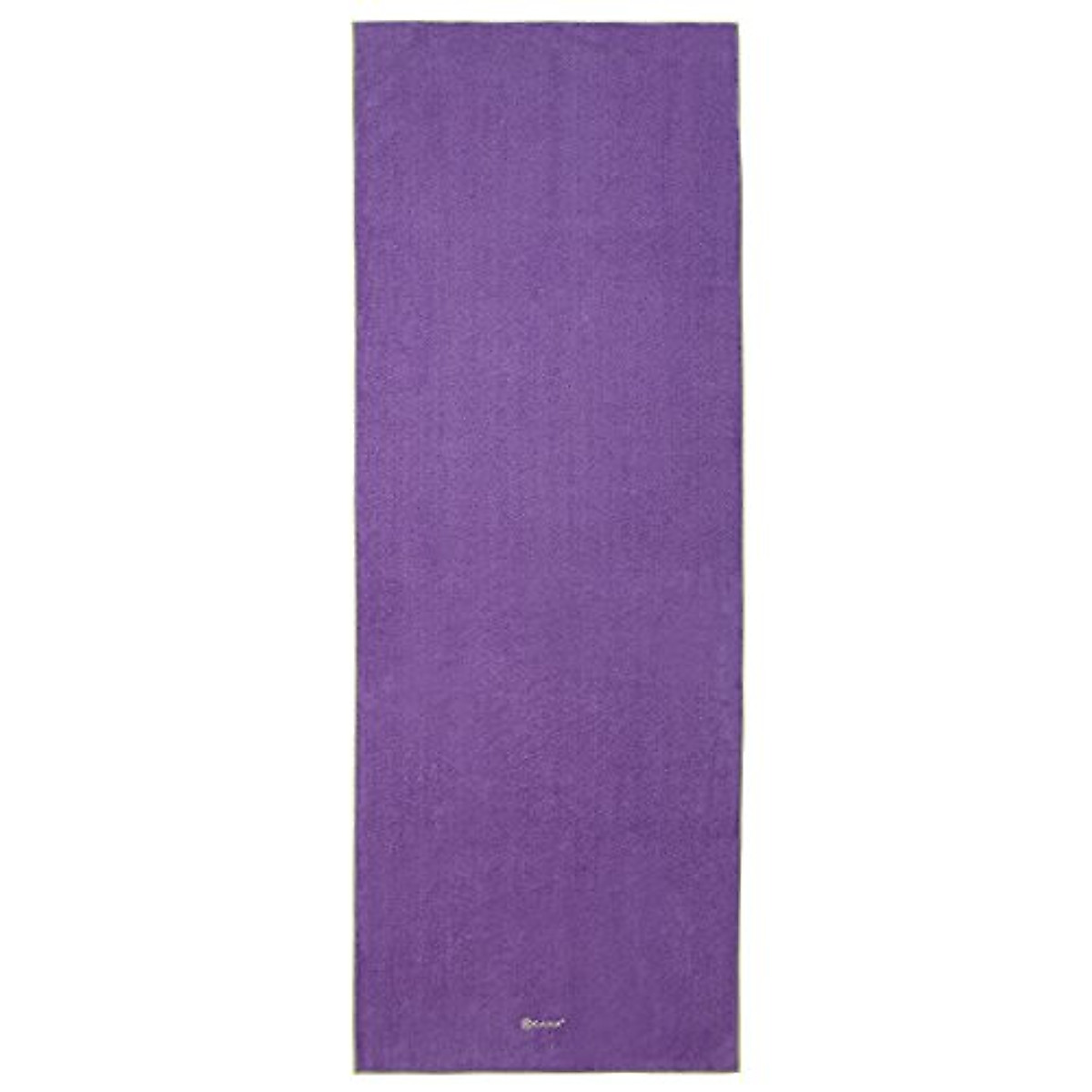 Gaiam Stay Put Yoga Towel Mat Size Yoga Mat Towel (Fits Over Standard Size Yoga Mat - 68"L x 24"W), Purple