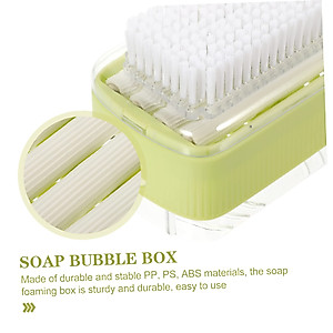 Cabilock 4pcs Box Soap Foaming Box Bubble Soap Bathroom Soap Dish Soapdish Soap Foaming Container Soapbox Bar Soap Soaps Travel Soap Case Laundry Soap Dispenser Pp Roller Laundry Brush