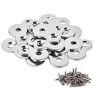 20 Pack Figure 8 Steel Desk Top Fastener Clip - Heavy Duty Figure-Eight Fasteners Clips Attaching a Table, Solid Steel, 12 Gauge