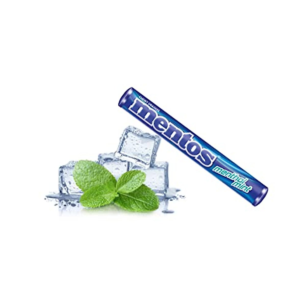 Menthol Mint Chewy Candy Rolls - Dragees Cooling Menthol and Smooth Non Melting Fun Party Travel Office 1.32 Oz Pack of 12