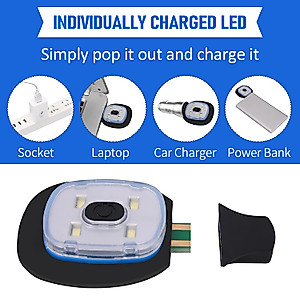 Abbicen Beanie Hat with Light Winter Knit Lighted Headlight Hats USB Rechargeable Grey