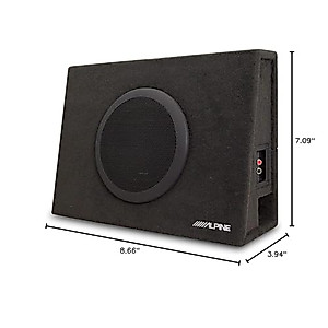 Alpine SWT Loaded Enclosure (SBT-S10V) 1000W Peak (350W RMS) SWT Series Single 10" Ported Subwoofer Enclosure