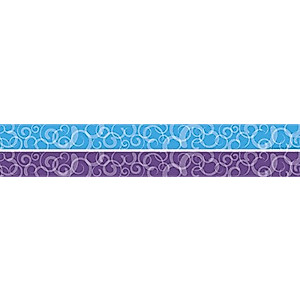 Barker Creek Double-Sided Border, Surf's Up! North Shore, Double-Sided with Coordinating Designs Printed on Each Side, 35 Feet of Border (12 35-inch Long Strips) per Pkg (974)
