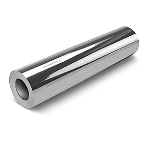 VViViD DECO65 Chrome Silver Gloss Craft Vinyl (7ft x 11.8") Roll with Comfort Grip Stainless Steel Weeding Tool - M0