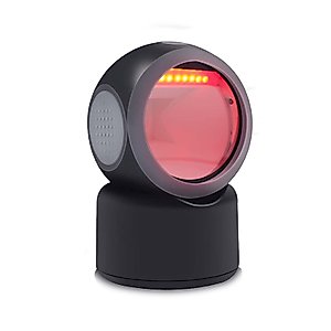 Alacrity 2D 1D QR Desktop Barcode Scanner, Omnidirectional Hands Free USB Wired Barcode Reader, Capture Codes on Screen, 3300DW, Black