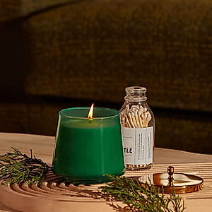 LA JOLIE MUSE Fir & Cedarwood Candle, Christmas Candles for Home Scented, Cedar Candle for Winter, Holiday Candle Gift, Green Glass Jar Candles, Natural Soy Candles, 75 Hours 12.3 Oz